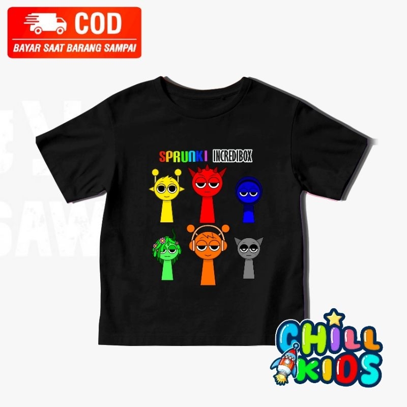 Jual kaos anak sprunki incredibox / baju anak sprunki incredibox free ...