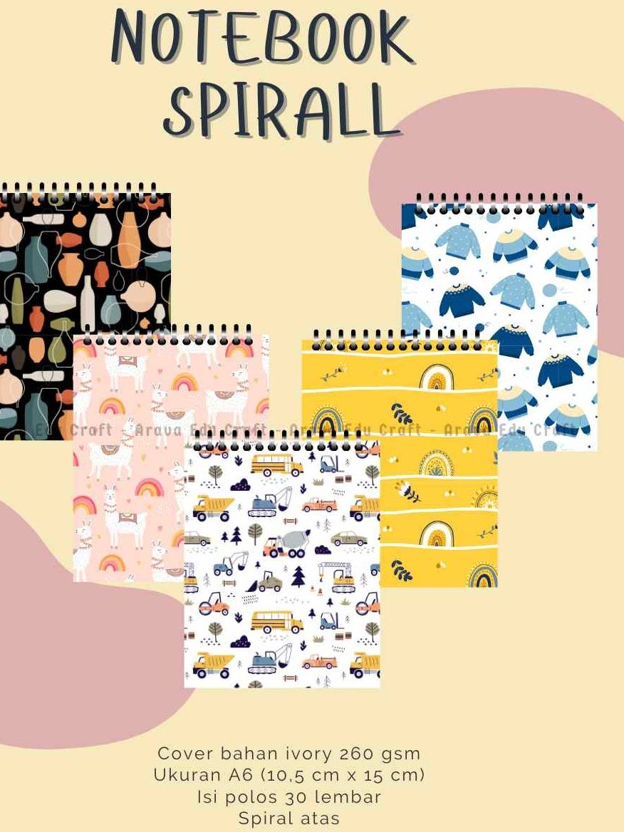 Jual Notebook Spirall A6 Custom Aesthetic FREE NAMA | Shopee Indonesia