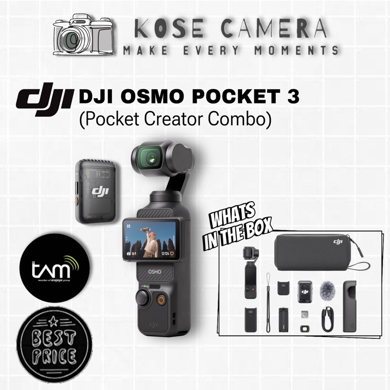 Jual DJI Osmo Pocket 3 Creator Combo - DJI Pocket Camera Vlogging | Shopee Indonesia