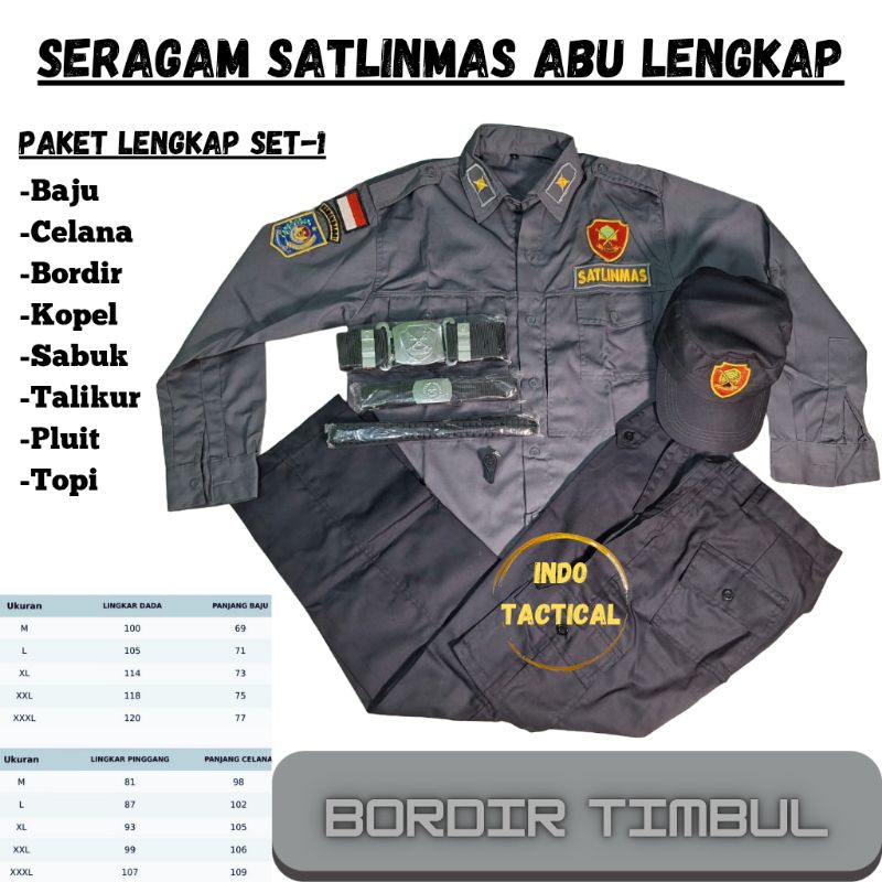 Jual BAJU SERAGAM LINMAS TERBARU 2025, SETELAN LINMAS ABU BARU SERAGAM ...