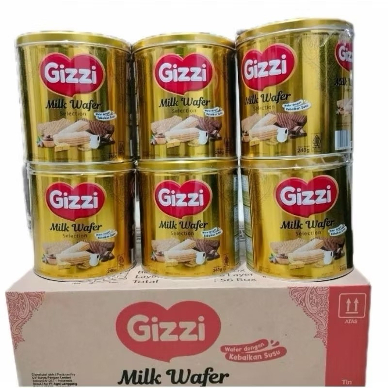 Jual GIZZI MILK WAFER 240gr (1 Kaleng) | Shopee Indonesia