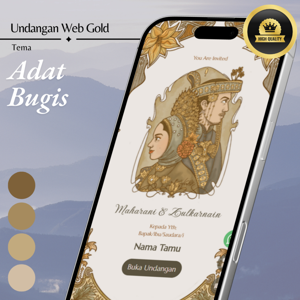 Jual Adat Bugis - Undangan Digital Website Gold | Shopee Indonesia