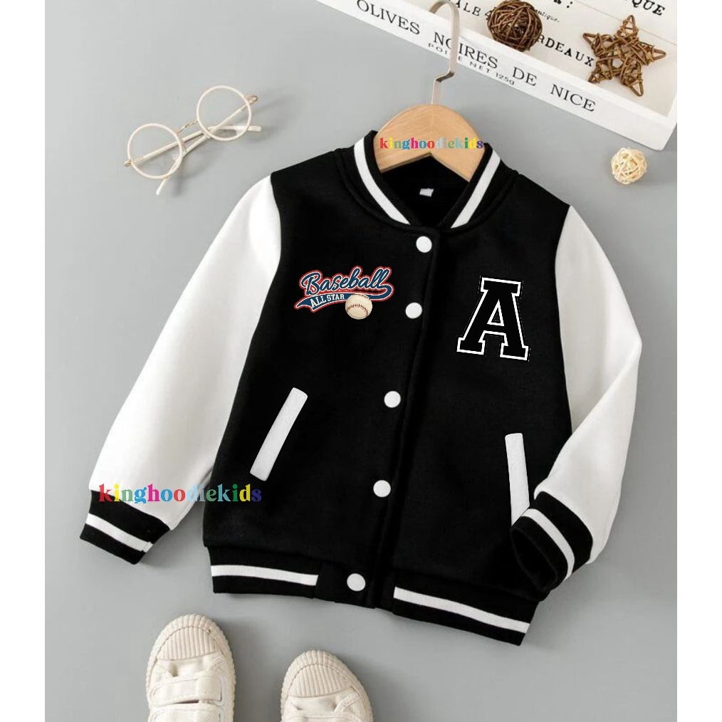 Jual KODE U32R Jaket Varsity Anak Perempuan Laki Laki Inisial A Umur 2 ...