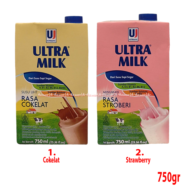 Jual Ultrajaya Ultra Milk 750ml Rasa Cokelat Susu UHT Siap Minum Susu ...
