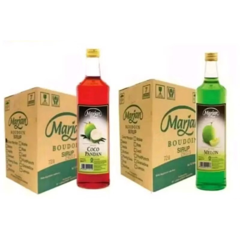 Jual MARJAN SYRUP COCOPANDAN / MELON / LYCHEE / STRAWBERRY BOTOL 460ML ...