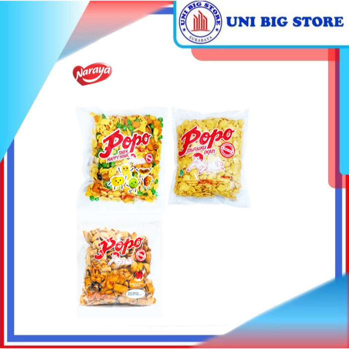 Jual Popo Snek Happy Hour Maruku Ikan Kacang MIX 400 g Muruku Snack ...