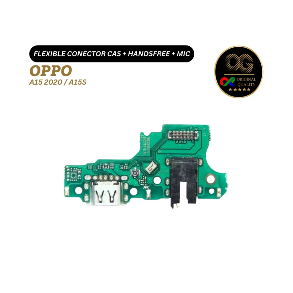 Jual FLEXIBLE OPPO A15 2020 / A15S CONECTOR CAS + HANDSFREE + MIC ...