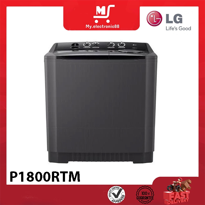 Jual LG MESIN CUCI 2 TABUNG 18KG (P1800RTM) | Shopee Indonesia
