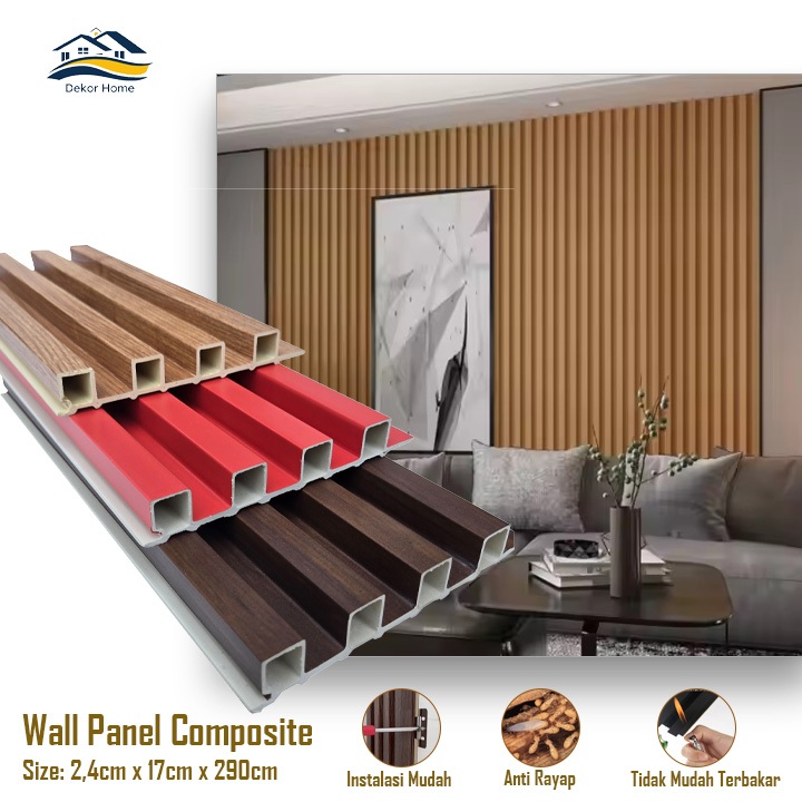 Jual Wood Panel WPC / Wall Panel PVC / Woodpanel Wallpanel Kisi Kisi Kayu / Panel Dinding Motif ...