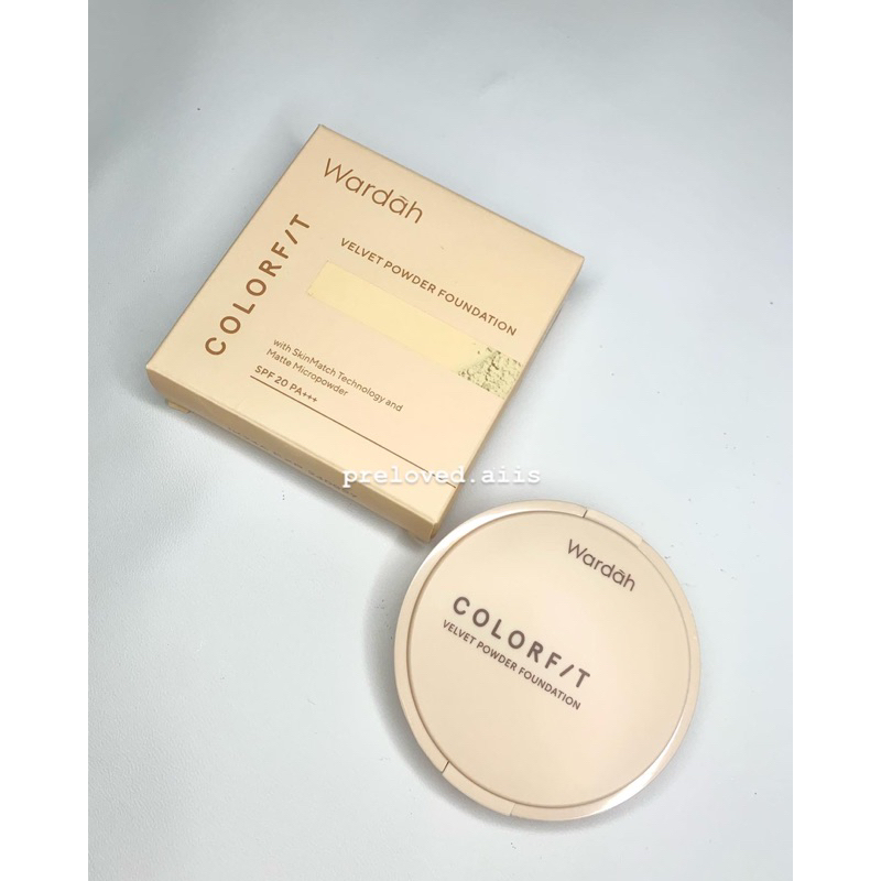 Jual Original Wardah Colorfit Velvet Powder Foundation 11C Pink Fair ...