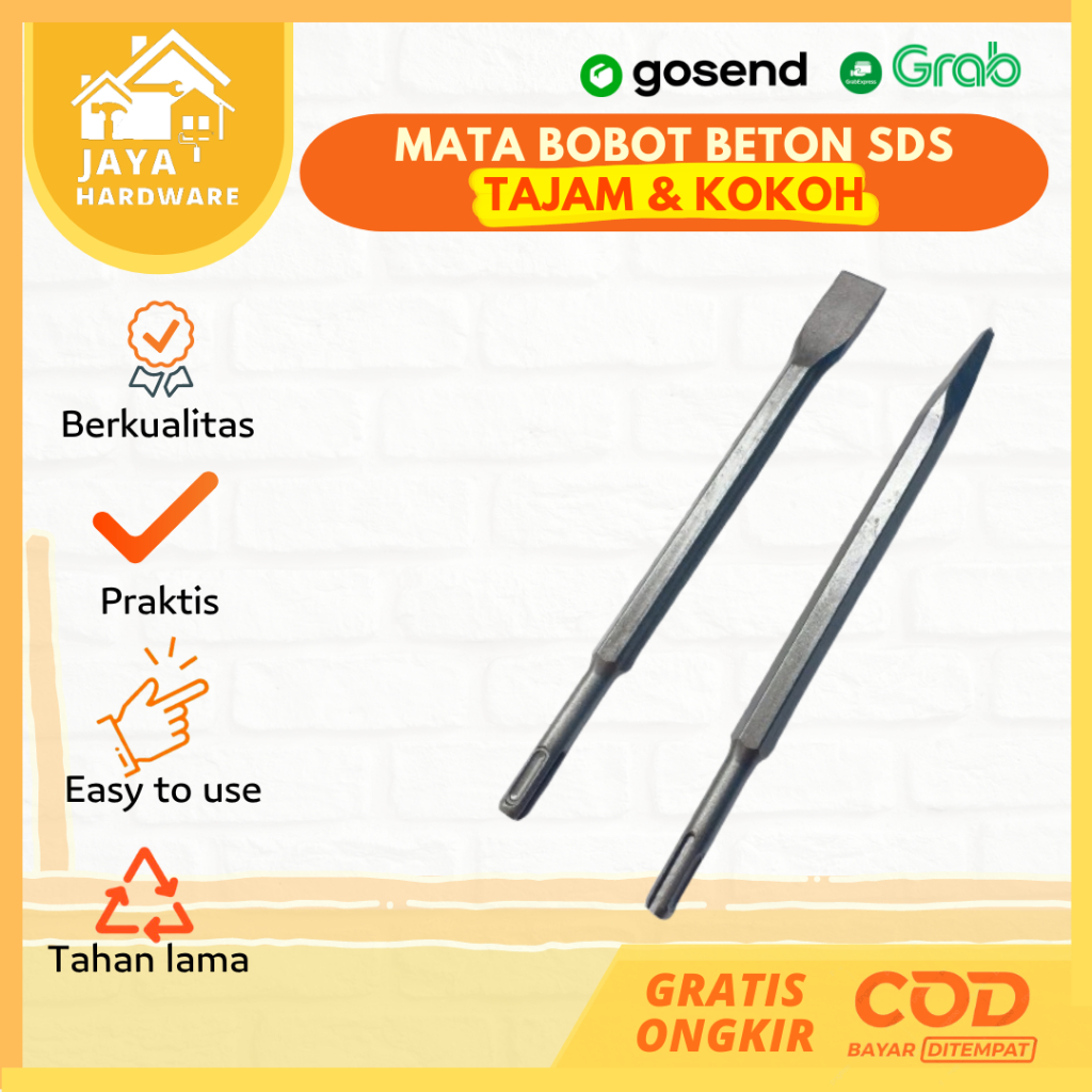 Jual Mata Bor Bobok Tembok Alat Pahat Beton Chisel Betel Runcing ...