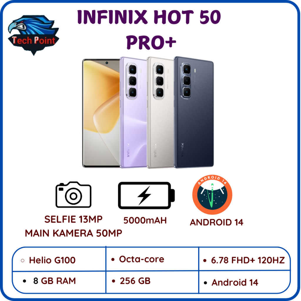 Jual INIFINIX HOT 5O PRO PLUS 8GB 256GB BLACK | Shopee Indonesia