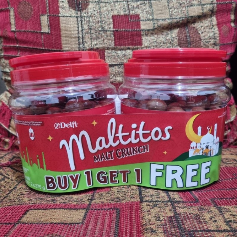 Jual [Buy 1 Get 1] Delfi Maltitos Malt Crunch (2 x 275 Gr) | Shopee ...