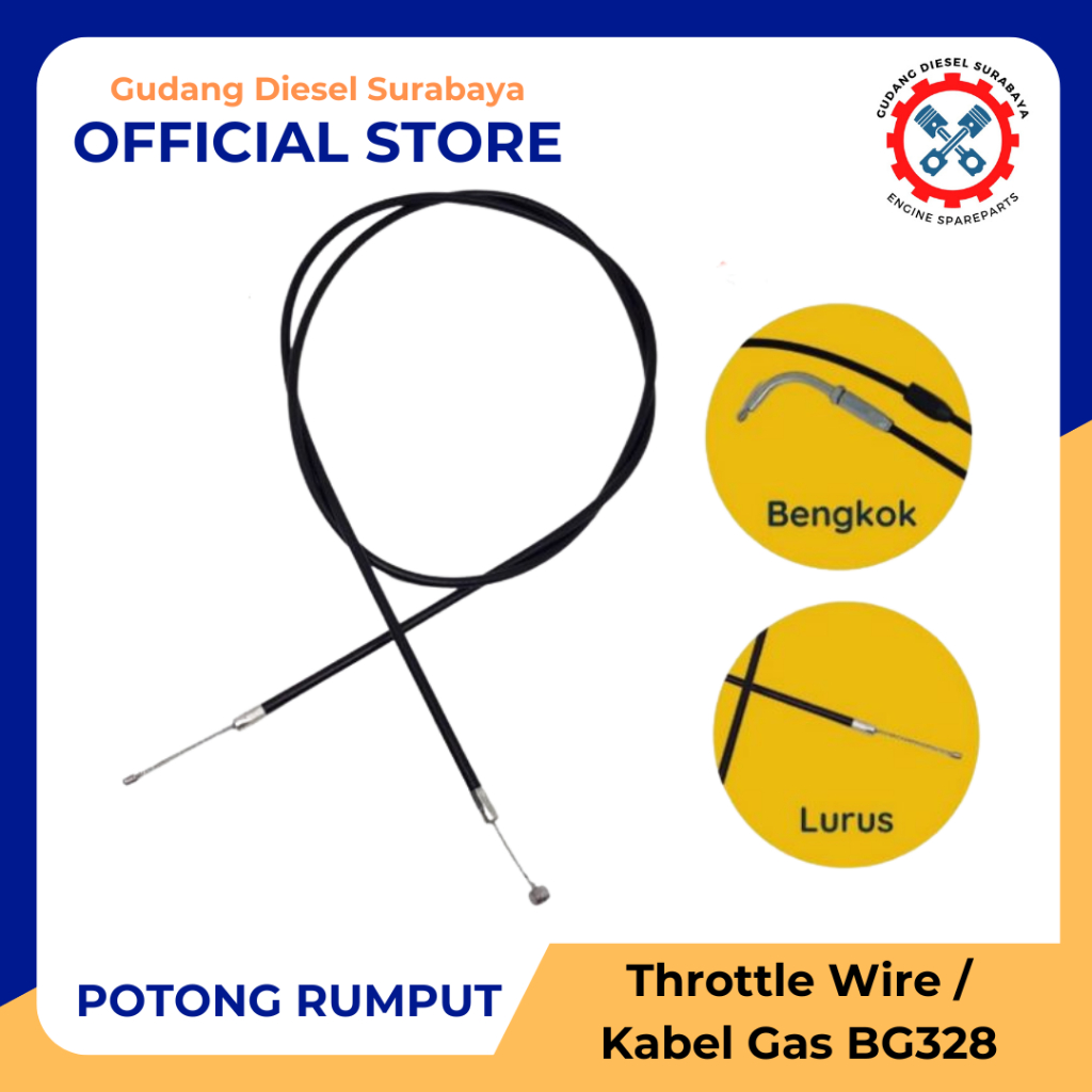 Jual Throttle Wire | Kabel Gas Mesin Potong Rumput (Lurus / Bengkok ...