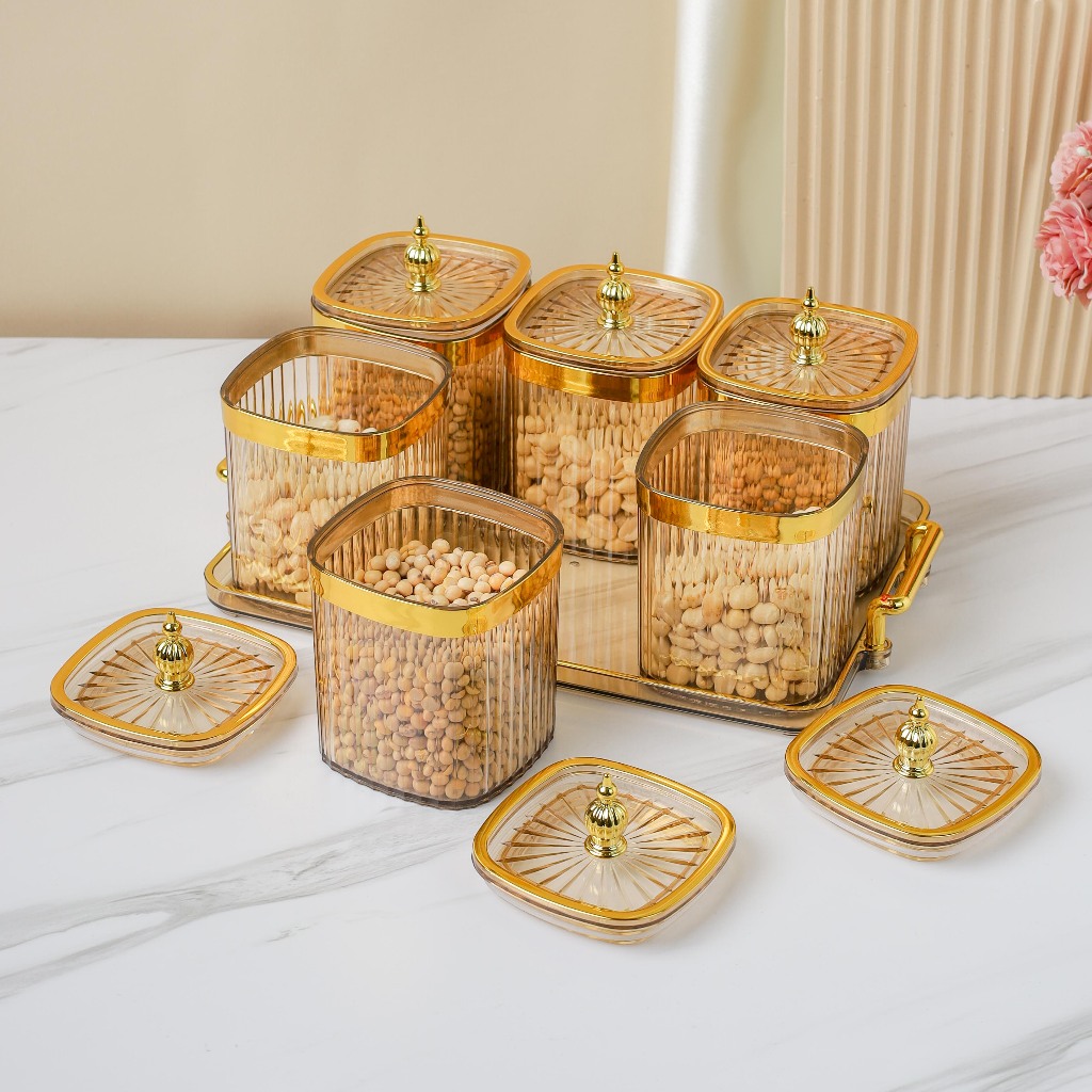 Jual NomNom Toples Jar 3 Petak Tempat Penyimpanan Kue Kering Lebaran ...