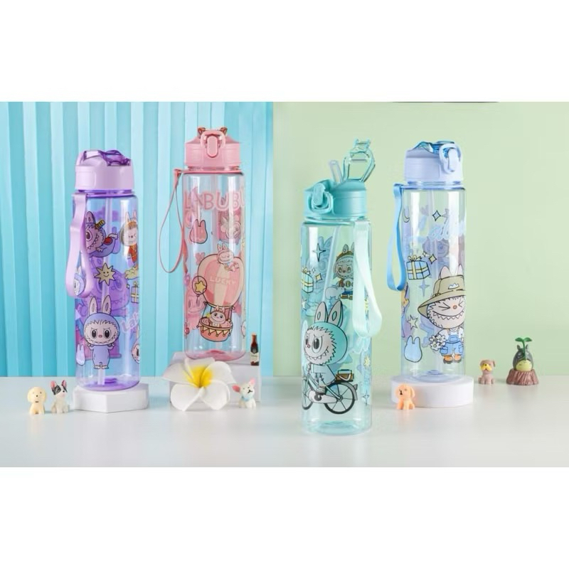 Jual 900 (ML LABUBU) BOTOL MINUM LABUBU VIRAL KAPASITAS 900 ML BOTTLE WATER LABUBU BOTOL MINUM ...