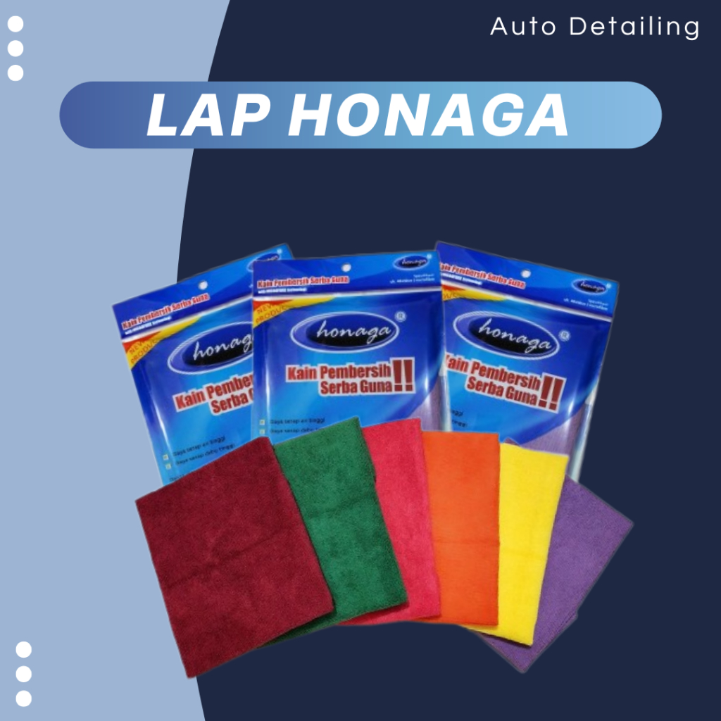 Jual KAIN LAP MIKROFIBER HONAGA 40X40 / KAIN PEMBERSIH SERBAGUNA ...
