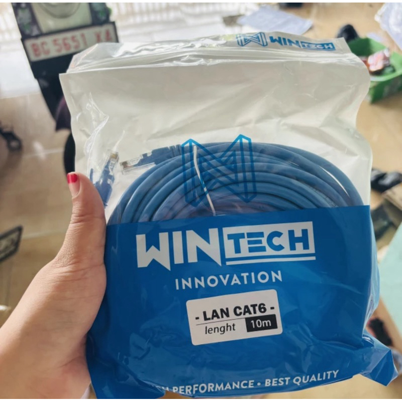 Jual Kabel Lan Cat 6E Wintech 10 Meter | Shopee Indonesia