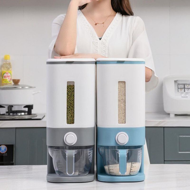 Jual Wadah Beras 12Liter Rice Box Dispenser Beras free Mangkok Cuci ...