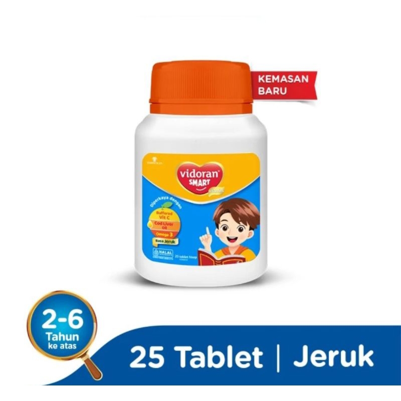 Jual Vidoran Smart Multivitamin Tablet - per botol 25 Tablet - rasa ...