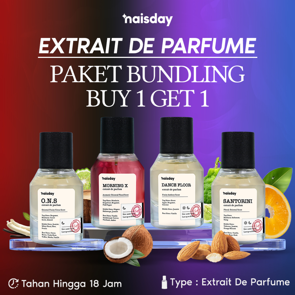 Jual [BUY 1 GET 1] NAISDAY Perfume - O.N.S & Santorini, Dance Floor ...