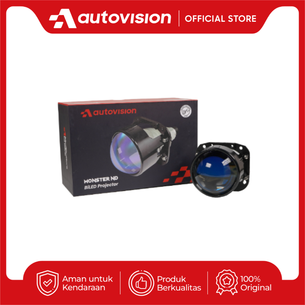 Jual Headlamp Motor BiLED/Projector 2.5" MONSTER ND 45W BiLED Blue Lens ...