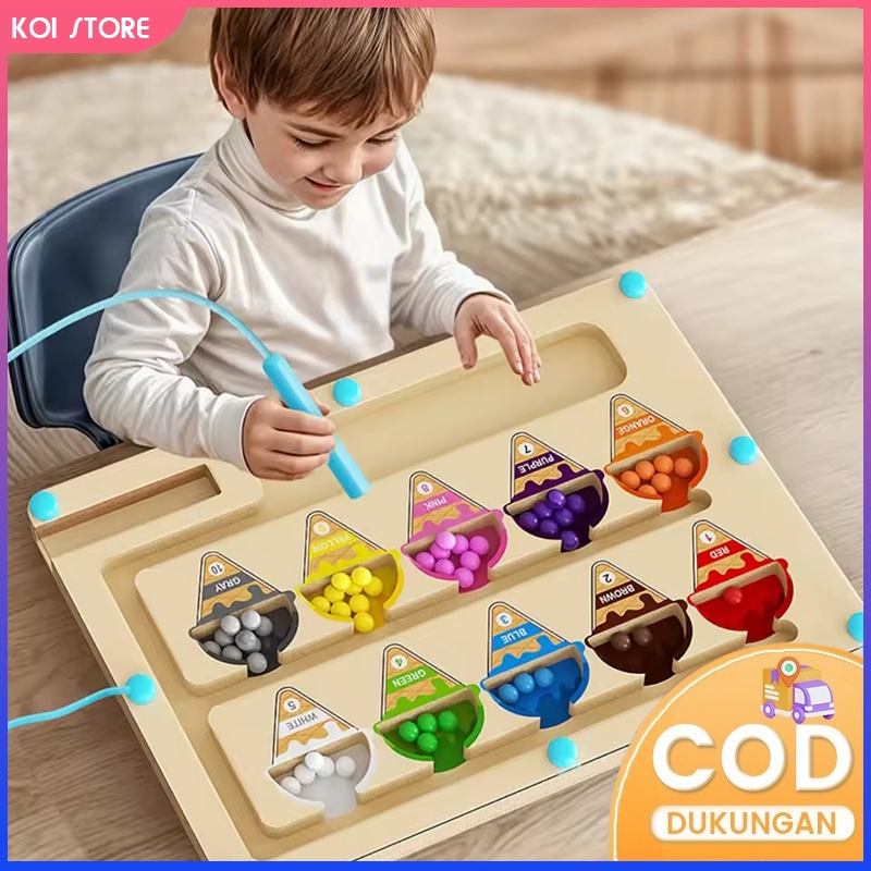 Jual KOI STORE Mainan Edukasi Papan Magnetik Mainan Sorting Magnet ...