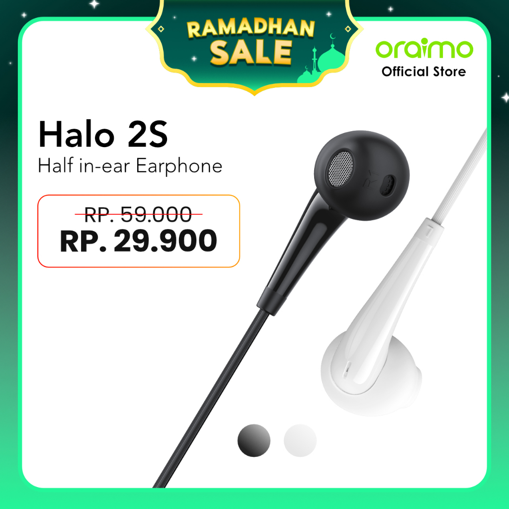 Jual oraimo Headset Berkabel Earphone In-Ear OEP-E21P Bass Universal ...
