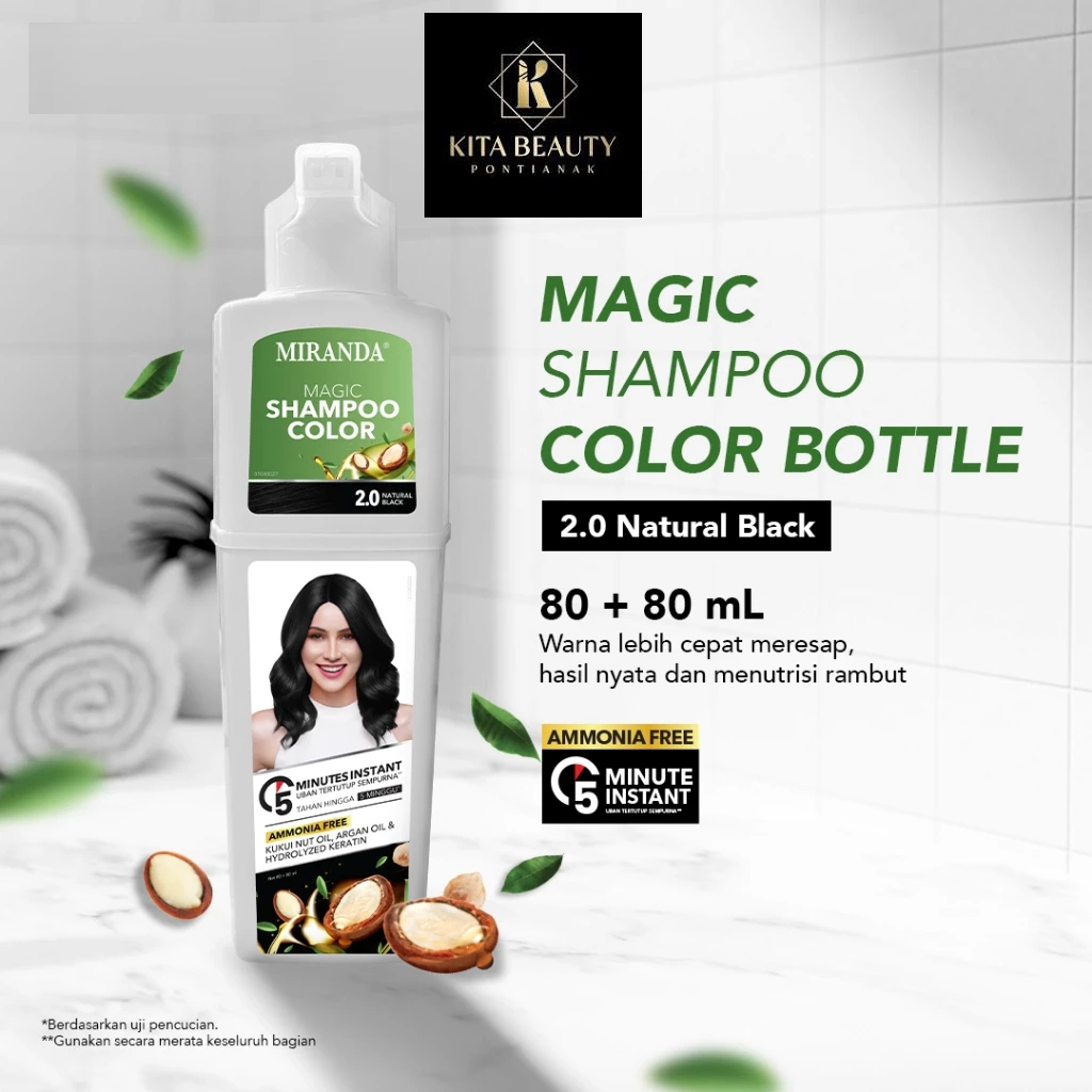 Jual Miranda Magic Shampoo Color Bottle/Pewarna Penutup Uban/Pewarna ...