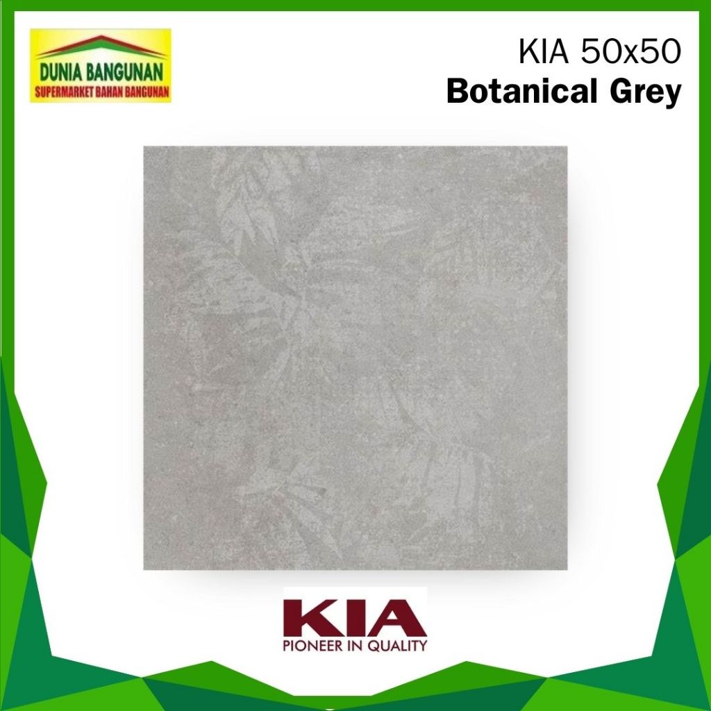 Jual Keramik 50x50 KIA Botanical Grey Keramik Kasar / Keramik Teras ...