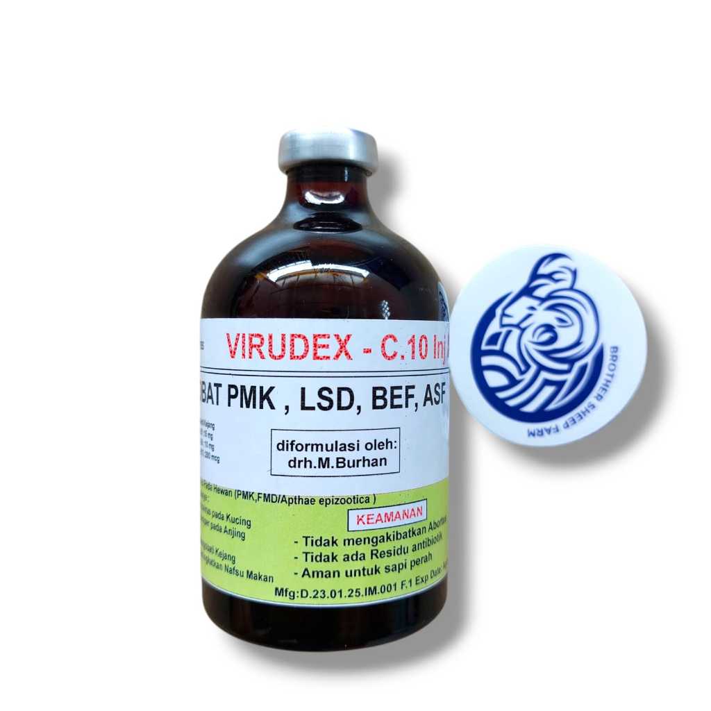 Jual Virudex C10 Inj Obat PMK LSD BEF ASF Pada Hewan Domba Kambing Sapi ...