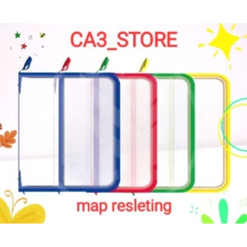 Jual Map Resleting/ Map plastik jaring/ Map Ziper bag/ Map sleting ...