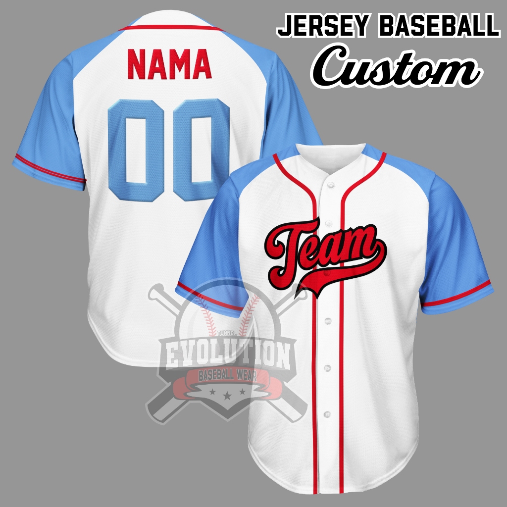 Jual Jersey Baseball Custom Baju Kelas Bebas Request Desain Unisex ...