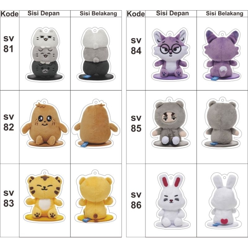 Jual Miniteen Keychain Phonestrap Unik Gambar Boneka Bolak Balik Beda ...