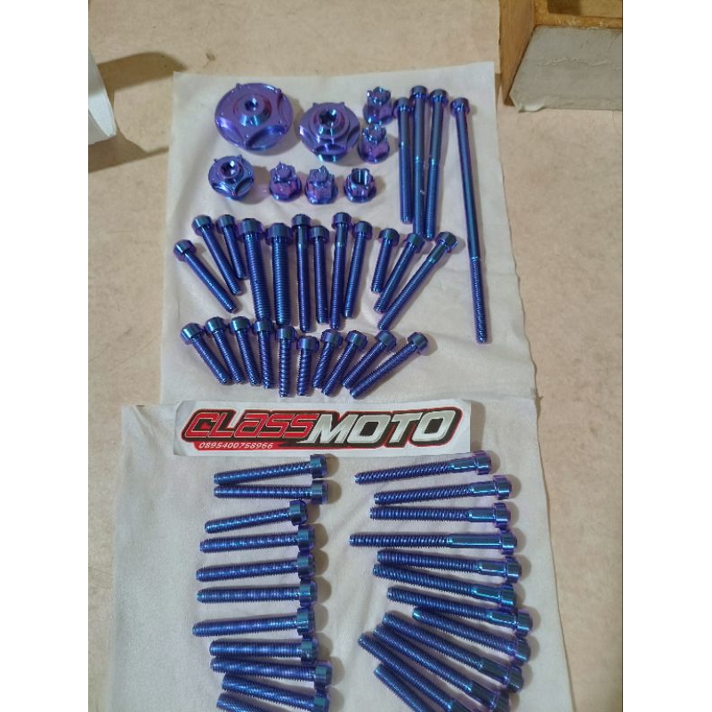 Jual Tiger Fulset baut mesin Tiger Gl Cb titanium Gr5 originaL | Shopee ...