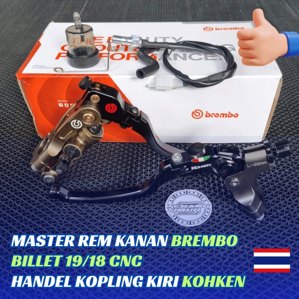 Jual MASTER REM KANAN BREMBO BILLET 19/18 CNC HANDEL KOPLING KIRI ...