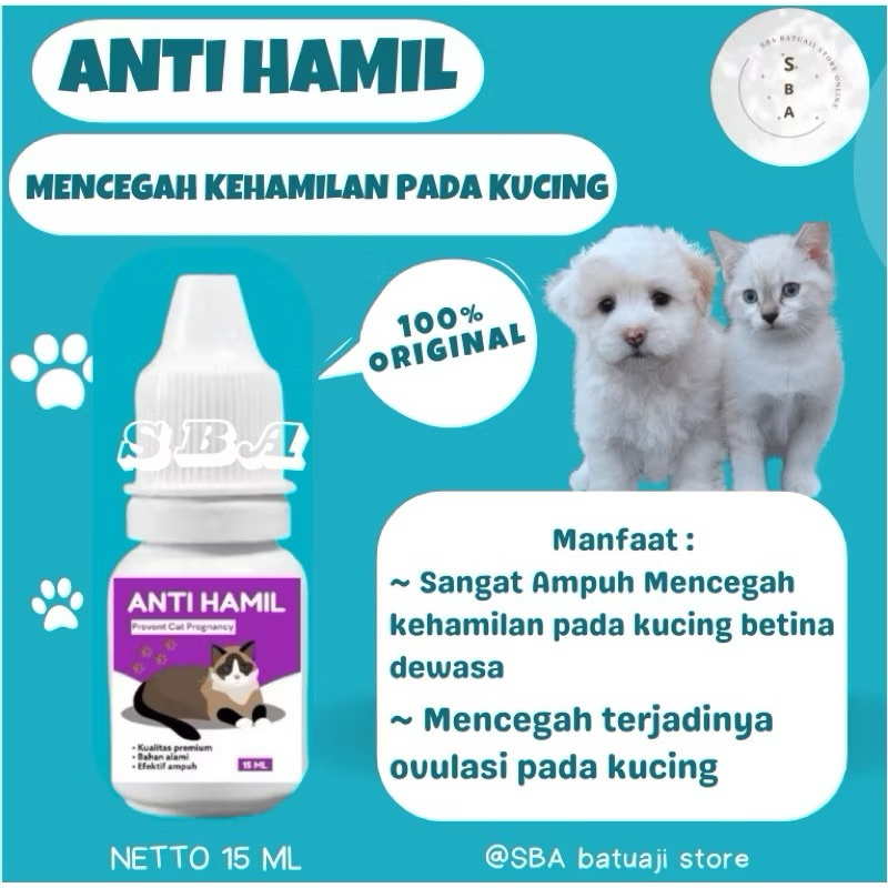 Jual Obat Anti Hamil Kucing 15ml | Obat Kb Kucing | Shopee Indonesia