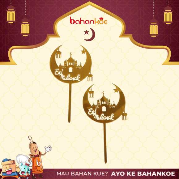 Jual TOPPER LEBARAN BULAN MASJID 2 BINTANG (IDUL FITRI) | Shopee Indonesia
