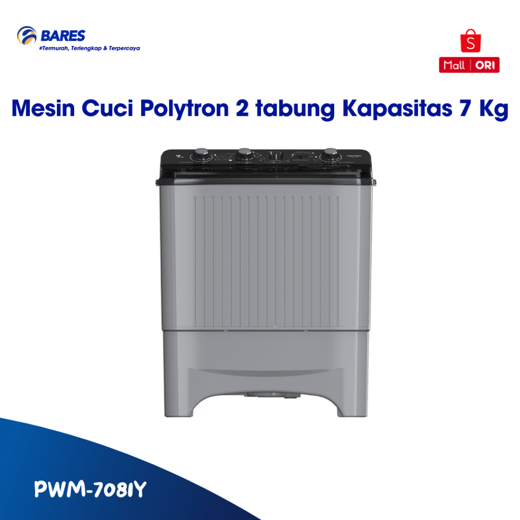 Jual Polytron PWM 7081Y Mesin Cuci 2 Tabung Kapasitas 7 Kg | Shopee Indonesia