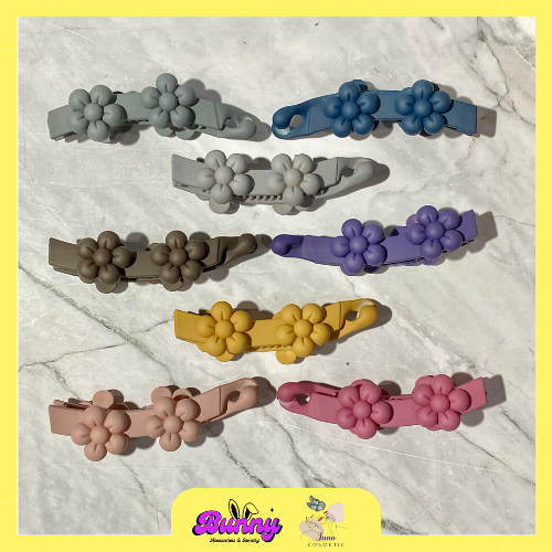 Jual [LUNA] Jepit korea model pisang/Jepit murah/Jepit motif bunga ...