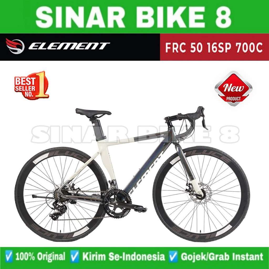 Jual Sepeda Balap Roadbike 700C ELEMENT FRC 50 Alloy 2 x 8 Speed Frame Alloy | Shopee Indonesia