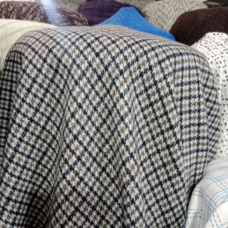 Jual bahan kain tweed tebal_wol akrilik harga per( meter) | Shopee ...