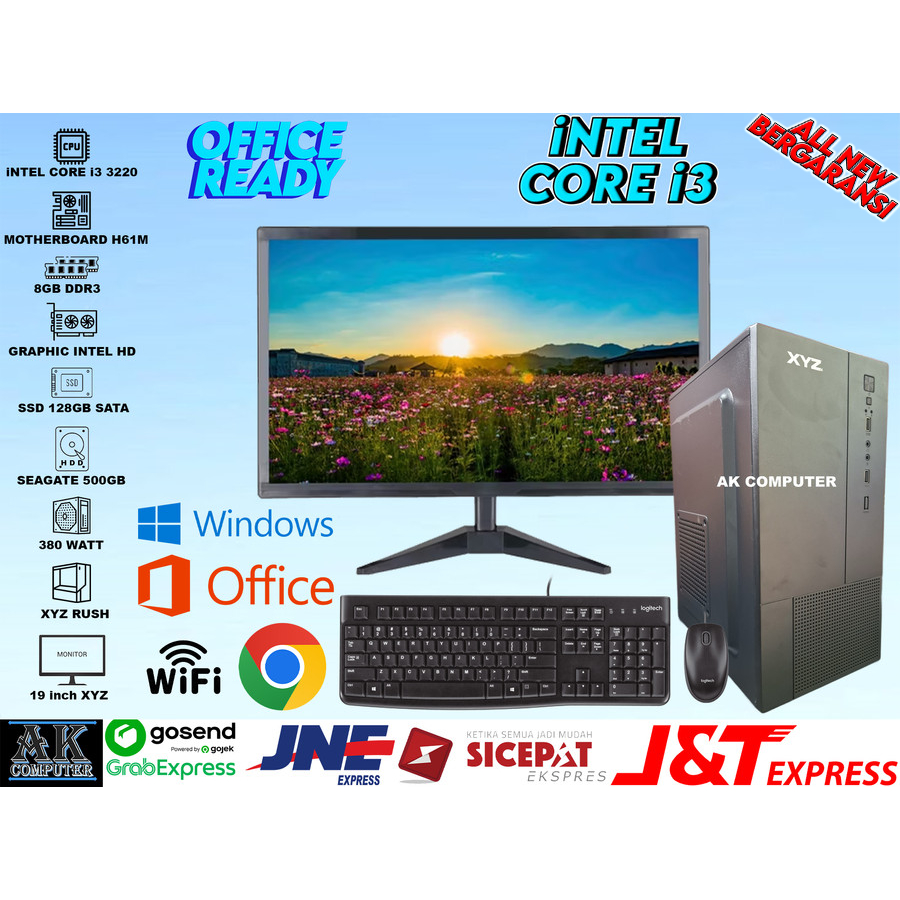 Jual PC FULLSETT iNTEL CORE i3 3220 Gen 3Th + RAM 8GB + SSD 128GB + HDD ...