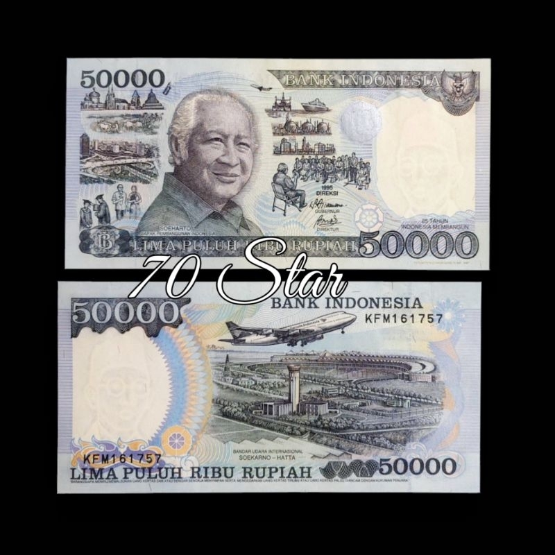 Jual uang kuno 50.000 Rupiah Suharto Kertas | Shopee Indonesia