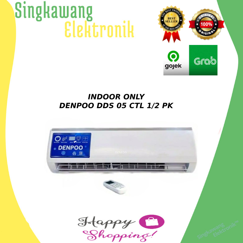 Jual AC INDOOR BARU DENPOO DDS-05CTL 1/2 PK UNIT ONLY | Shopee Indonesia