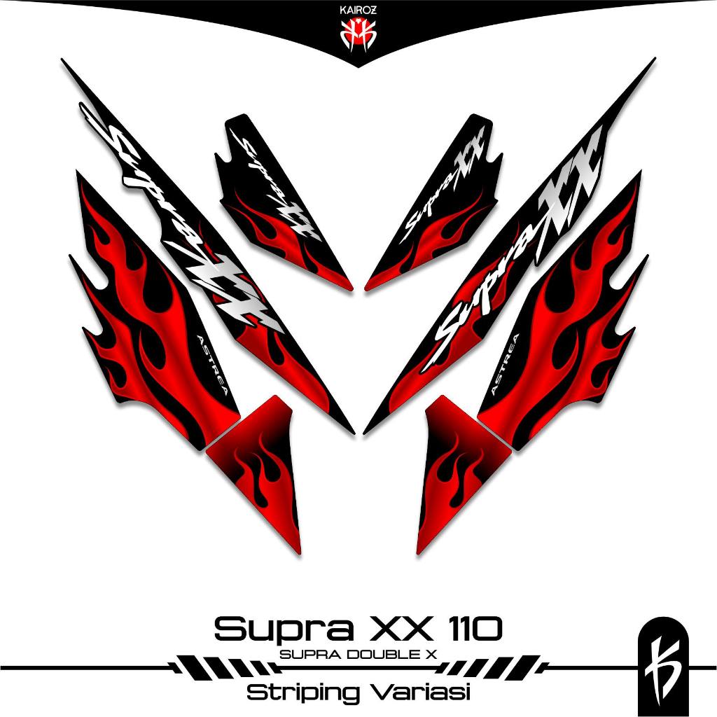 Jual STRIPING SUPRA XX SKU 24 HONDA SUPRA DOUBLE X KOPLING STICKER ...