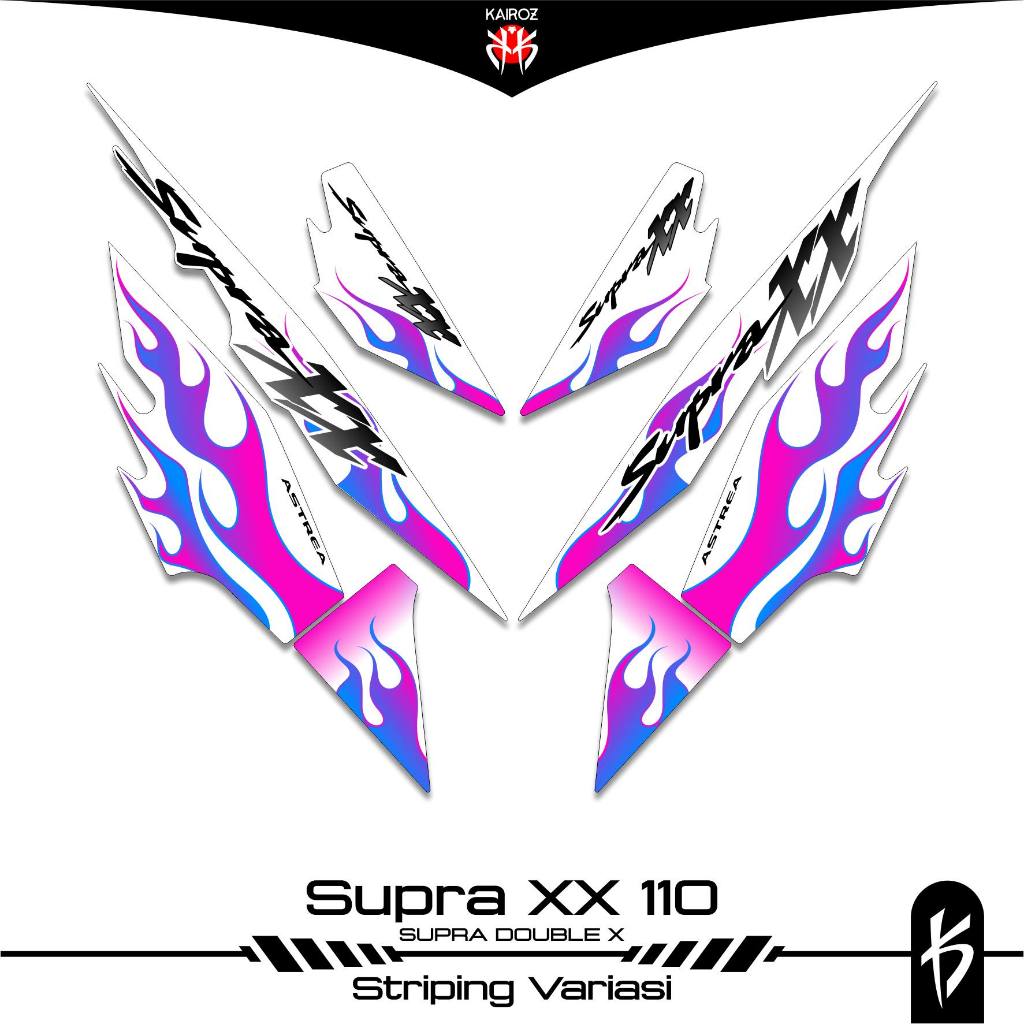 Jual STRIPING SUPRA XX SKU 27 HONDA SUPRA DOUBLE X KOPLING STICKER ...