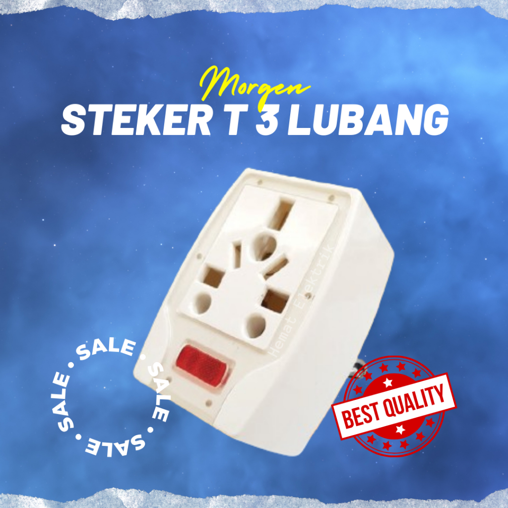 Jual Terminal Listrik Colokan 3 Lubang Steker T Universal Serbaguna ...