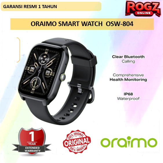 Jual Jam Tangan oraimo Watch 5 Lite Jam Tangan Pintar Smartwatch OSW-804 Layar 2.01'' Bluetooth ...