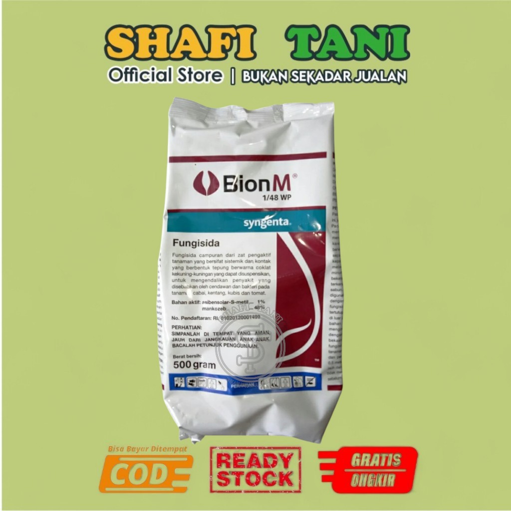 Jual FUNGISIDA Bion M 1/48 WP - 500 Gr digunakan untuk mengendalikan ...